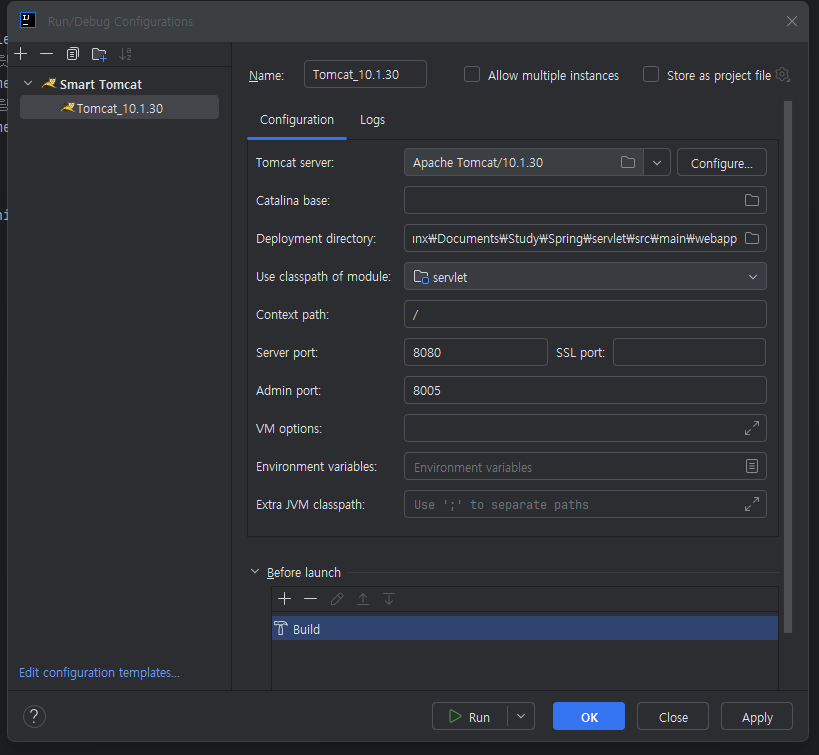 [Spring] 서블릿 컨테이너와 스프링 컨테이너 개발하기 (with IntelliJ) | 개발일지